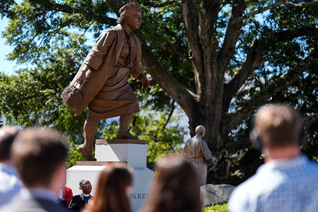 Rosa Parks and Helen Keller statues unveiled at the Alabama Capitol ...