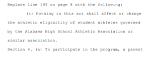 AHSAA, state leaders clash over CHOOSE Act and athletic eligibility ...
