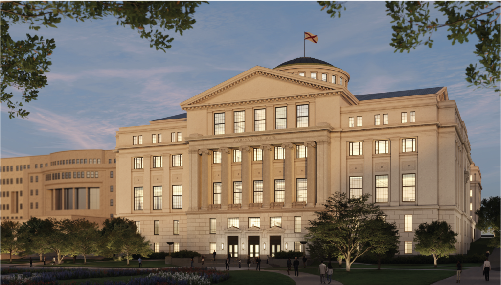 Alabama lawmakers celebrate topping out ceremony for new State House ...